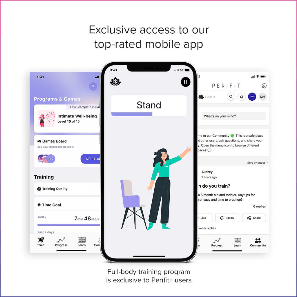 Pelvic floor trainer with app - Results in two weeks - Perifit+ ...